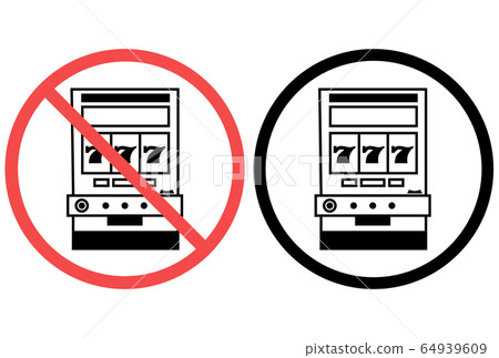 Slot slot stand prohibited use prohibited play... - Stock Illustration ...