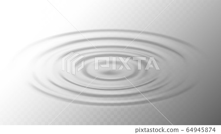 Ripple Water Surface From Drop Side View Vector-插圖素材 [64945874] - PIXTA圖庫