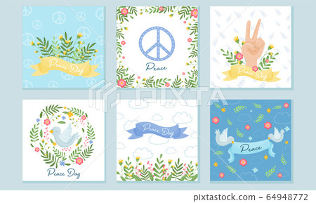 International Peace Day Greeting Card Design... - Stock Illustration ...
