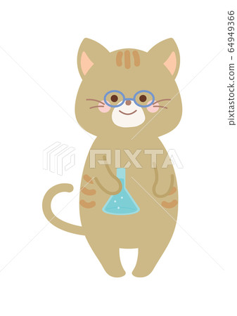 A chemist's cat experimenting - Stock Illustration [64949366] - PIXTA