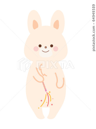 Rabbit holding fireworks - Stock Illustration [64949389] - PIXTA