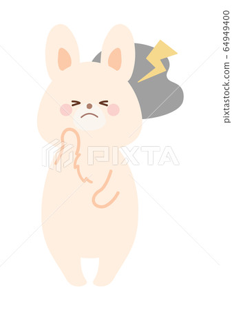 Headache Rabbit Headache Rabbit - Stock Illustration [64949400] - PIXTA