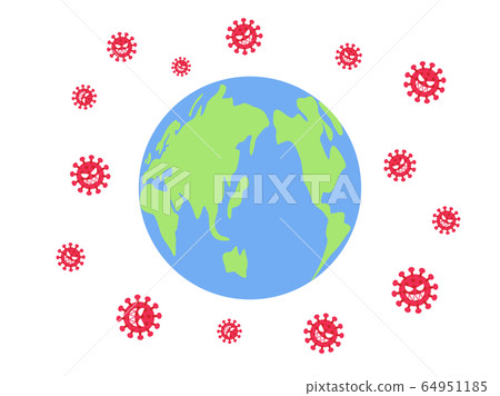 Illustration of a virus infected earth - Stock Illustration [64951185 ...