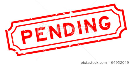 Grunge red pending word rubber business seal... - Stock Illustration ...