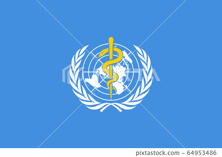 WHO flag in proportions and colors vector - Stock Illustration ...