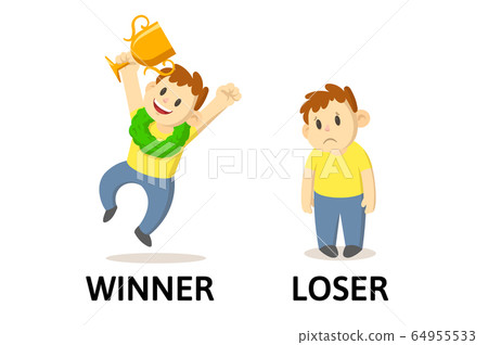 Words WINNER and LOSER textcard with text...-插圖素材 [64955533] - PIXTA圖庫