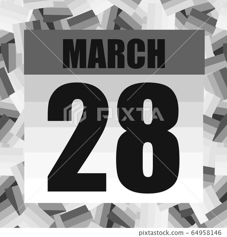 March 28 icon. For planning important day....-插圖素材 [64958146] - PIXTA圖庫