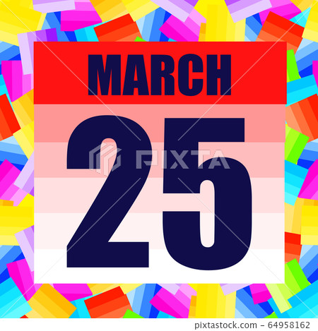 March 25 icon. For planning important day....-插圖素材 [64958162] - PIXTA圖庫