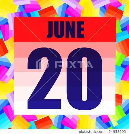 June 20 icon. For planning important day.... - Stock Illustration ...
