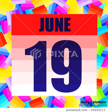 June 19 icon. For planning important day.... - Stock Illustration ...