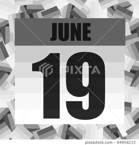 June 19 icon. For planning important day.... - Stock Illustration ...