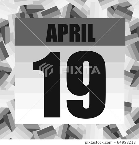 April 19 icon. For planning important day.... - Stock Illustration ...