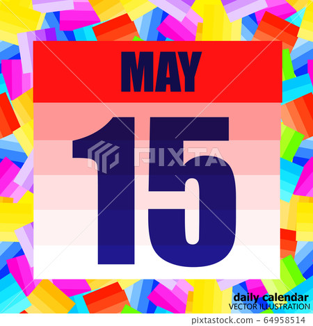 May 15 icon. For planning important day. Banner... - Stock Illustration ...