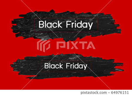 Black friday design on paint brush stroke texture - Stock Illustration ...