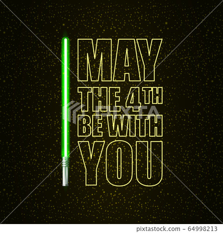May the 4th be with you greeting vector... - Stock Illustration ...