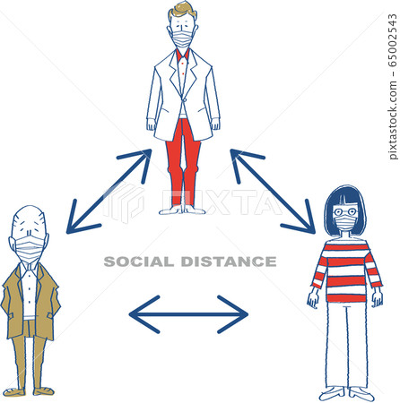 Social distance - Stock Illustration [65002543] - PIXTA