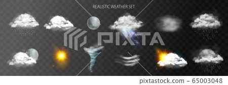 Realistic Weather Transparent Set - Stock Illustration [65003048] - PIXTA