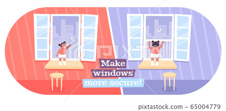 Windows Kids Safety - Stock Illustration [65004779] - PIXTA