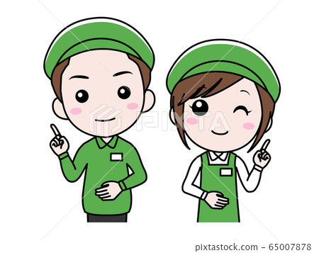 Supermarket clerk - Stock Illustration [65007878] - PIXTA