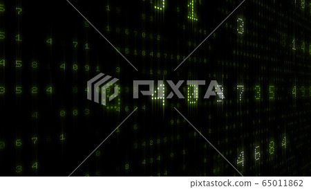 Digital data number character space space 3d... - Stock Illustration ...