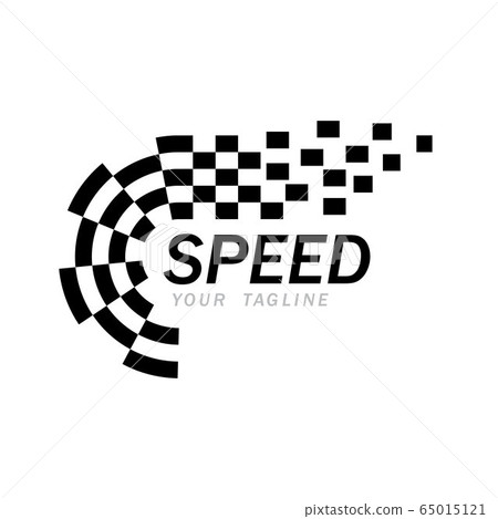 Speed flag logo and symbol vector image - Stock Illustration [65015121 ...