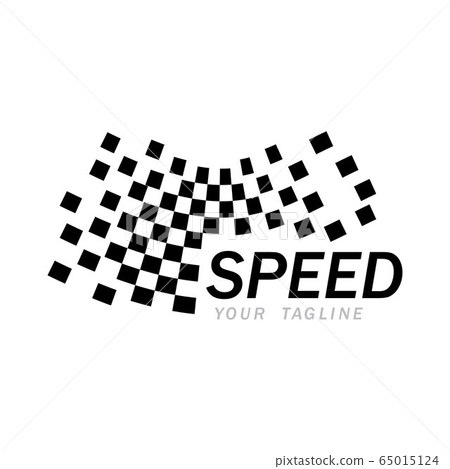 Speed flag logo and symbol vector image - Stock Illustration [65015124 ...