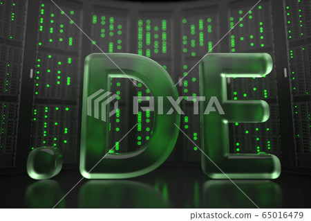 German domain .de on server room background.... - Stock Illustration ...
