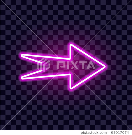 neon arrow luminous indicator neon tube showing... - Stock Illustration ...