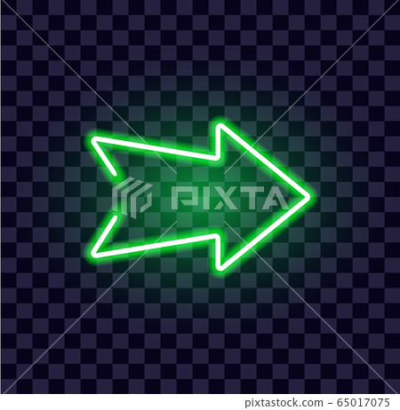neon arrow luminous indicator neon tube showing... - Stock Illustration ...