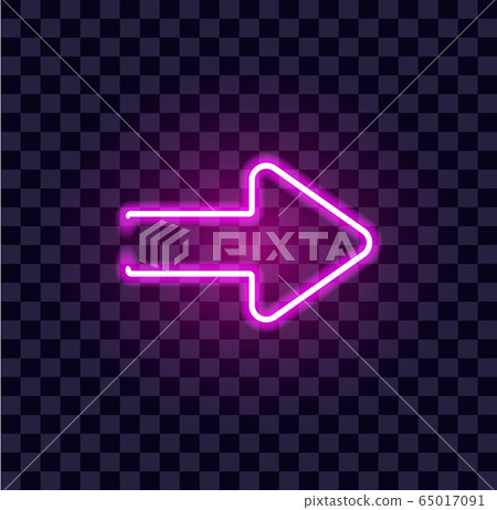 neon arrow luminous indicator neon tube showing... - Stock Illustration ...