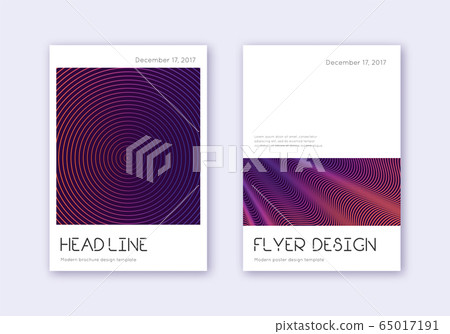 Minimal cover design template set. Violet abstract - Stock Illustration ...