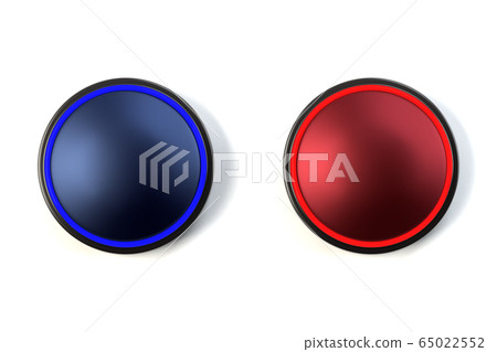 Illustration of circular push button in 3D... - Stock Illustration ...
