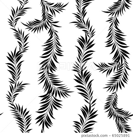Tropical leaf stripe pattern - Stock Illustration [65025891] - PIXTA