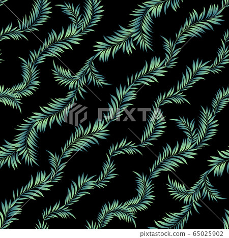 Tropical leaf stripe pattern - Stock Illustration [65025902] - PIXTA