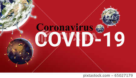 virus logo on red background 3d illustration - Stock Illustration ...