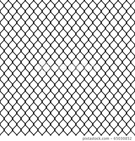 Chain link fence seamless pattern, black - Stock Illustration [65030852 ...