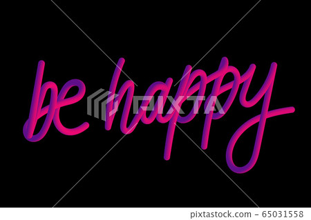 slogan Be happy phrase graphic vector Print - Stock Illustration ...