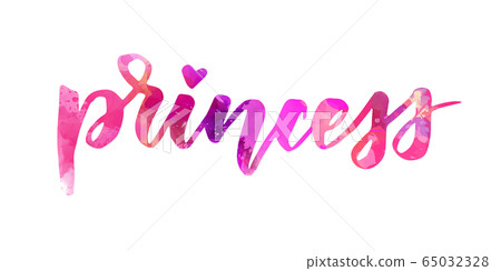 Princess - handwritten lettering - Stock Illustration [65032328] - PIXTA