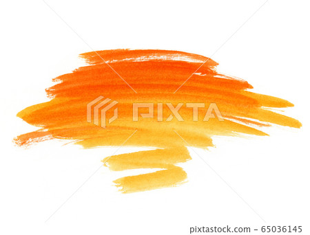 Bright orange abstract watercolor shape - Stock Illustration [65036145 ...