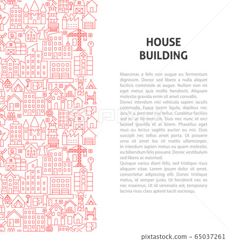 House Building Line Pattern Concept-插圖素材 [65037261] - PIXTA圖庫