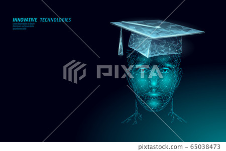 E-learning distance graduate certificate male... - Stock Illustration ...