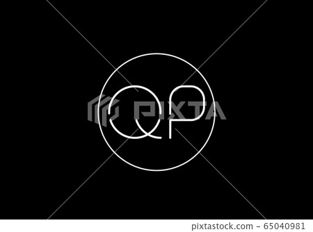Initial Monogram Letter Q P Logo Design Vector... - Stock Illustration ...