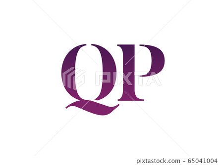Initial Monogram Letter Q P Logo Design Vector... - Stock Illustration ...