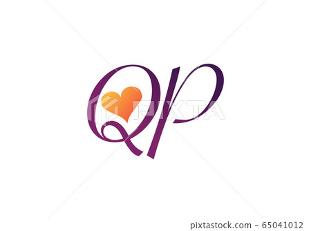 Initial Monogram Letter Q P Logo Design Vector... - Stock Illustration ...