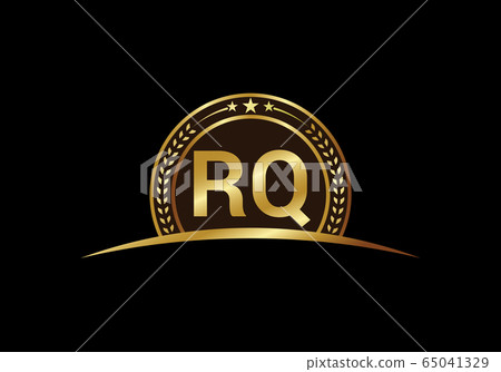 Initial Monogram Letter R Q Logo Design Vector... - Stock Illustration ...