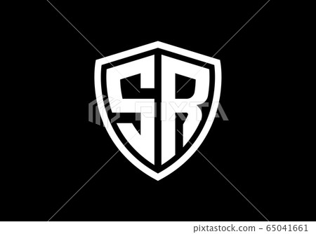 Initial Monogram Letter SR Logo Design Vector... - Stock Illustration ...