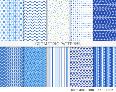 Geometric seamless pattern (blue) - Stock Illustration [65044806] - PIXTA