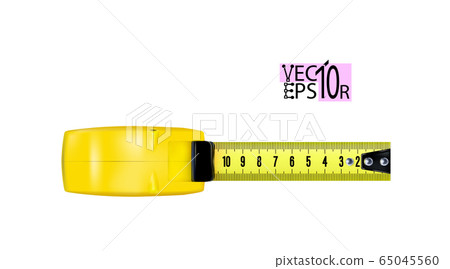 Top view Realistic Tape measure isolated on white - Stock Illustration ...