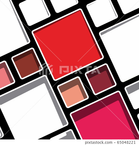 Colorful geometric modern Mondrian style... - Stock Illustration ...