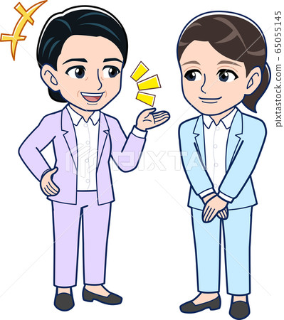 Female boss x female subordinate - Stock Illustration [65055145] - PIXTA
